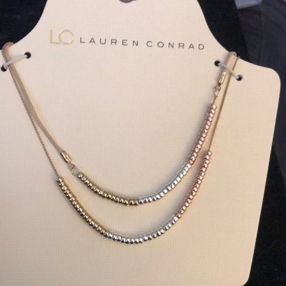 LC Lauren Conrad | Jewelry | Lc Lauren Conrad Goldsilver Bead Necklace ...